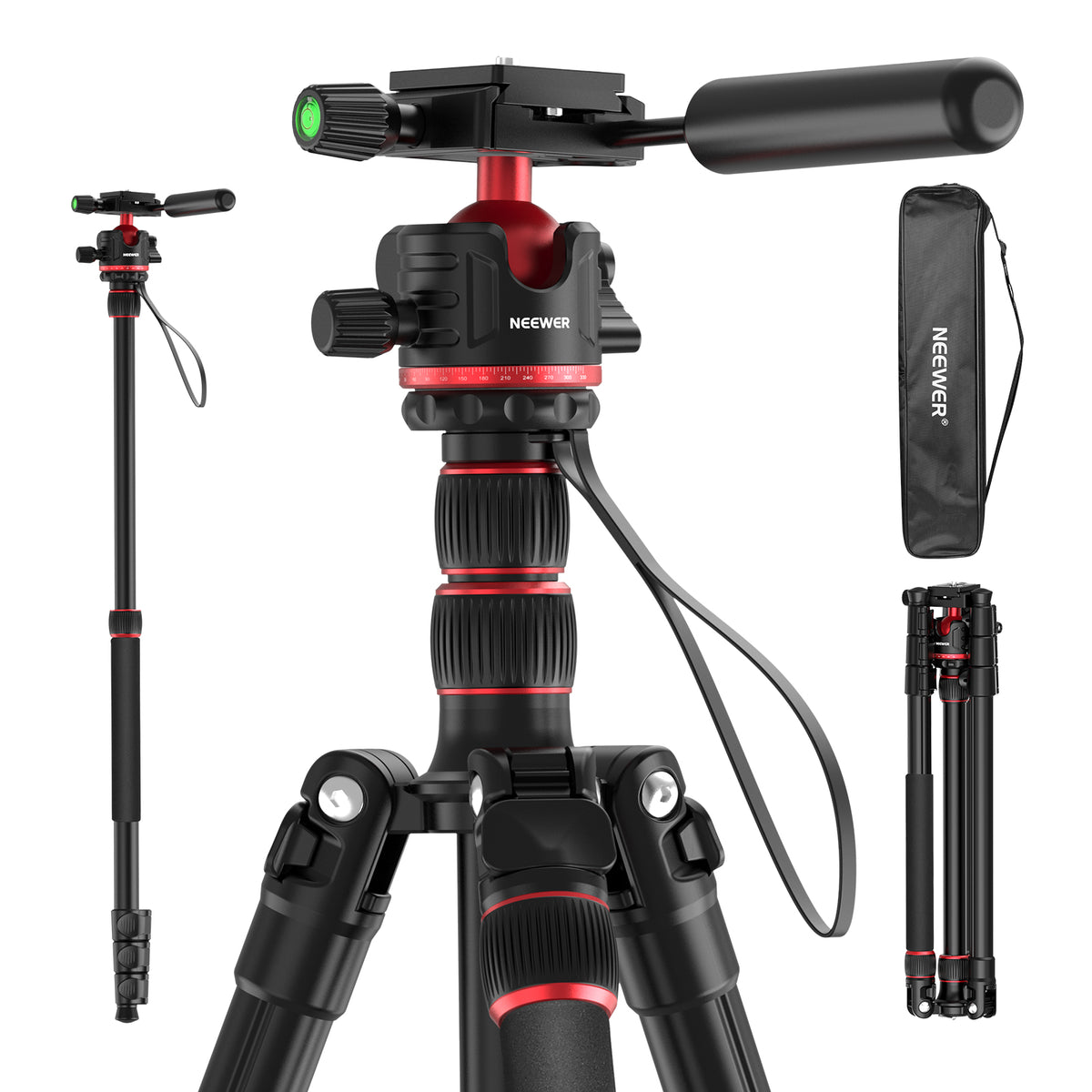 NEEWER TP08 77" 2 in 1 Camera Tripod & Monopod