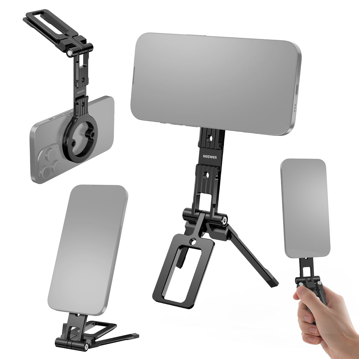 NEEWER PA098 Magnetic Phone Stand | Dual Phone Mount