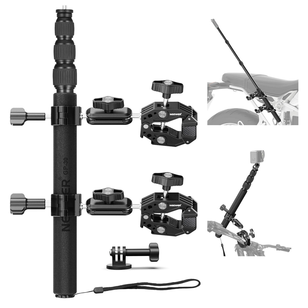 NEEWER GP-30 Motorcycle/Bike Mount Kit for Action Camera