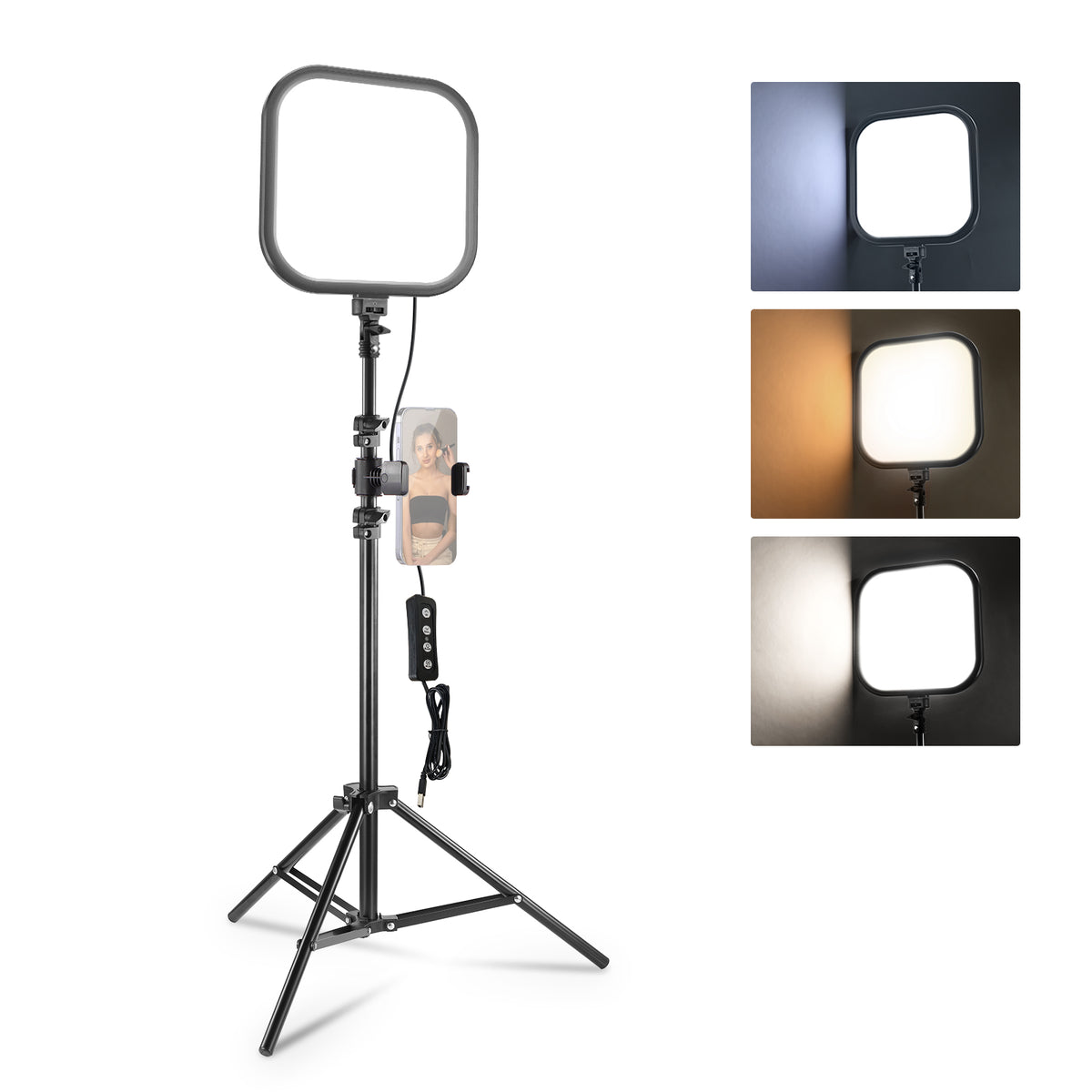NEEWER L220 10.8" Full Screen LED Video Panel Light Kit