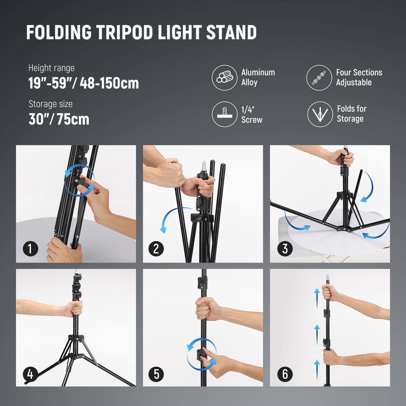 NEEWER RL-18 LED Ring Lights 18" Dimmable Light with Stand - NEEWER