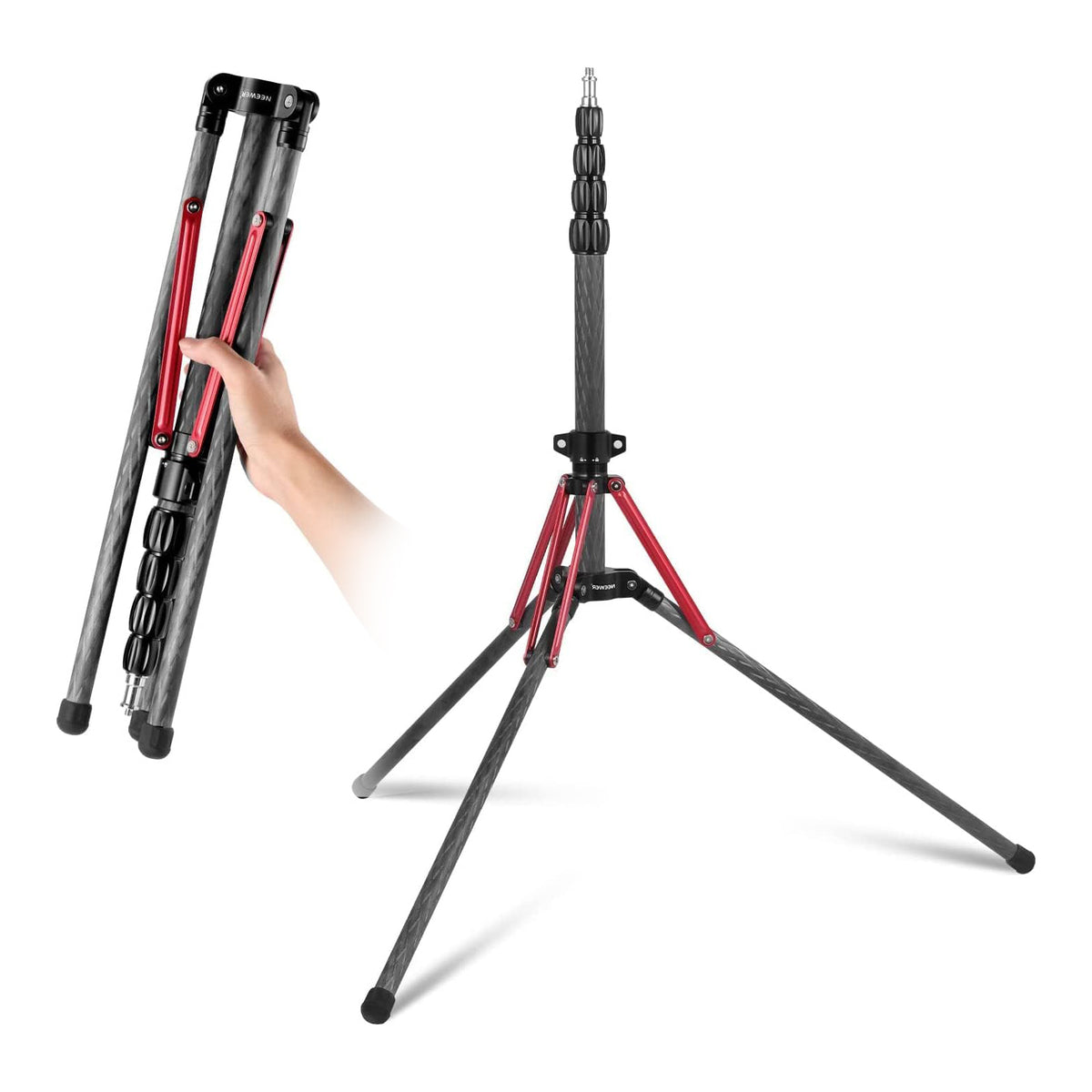 NEEWER ST210R Travel Light Stand | Carbon Fiber Light Stand