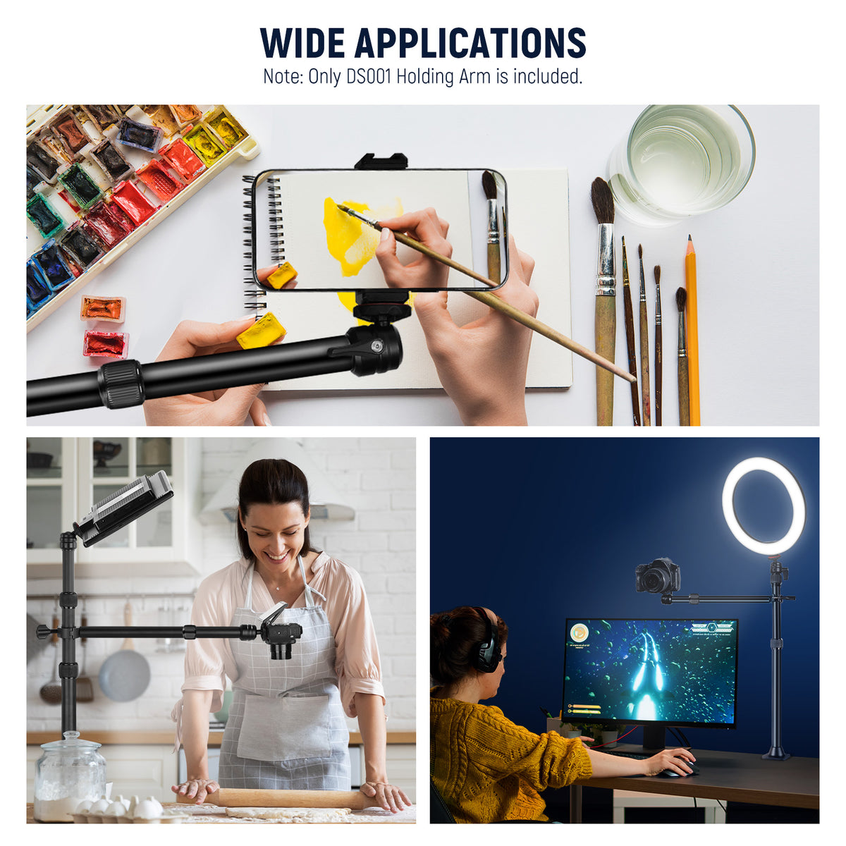 NEEWER DS001 Tabletop Overhead Camera Mount Arm - NEEWER