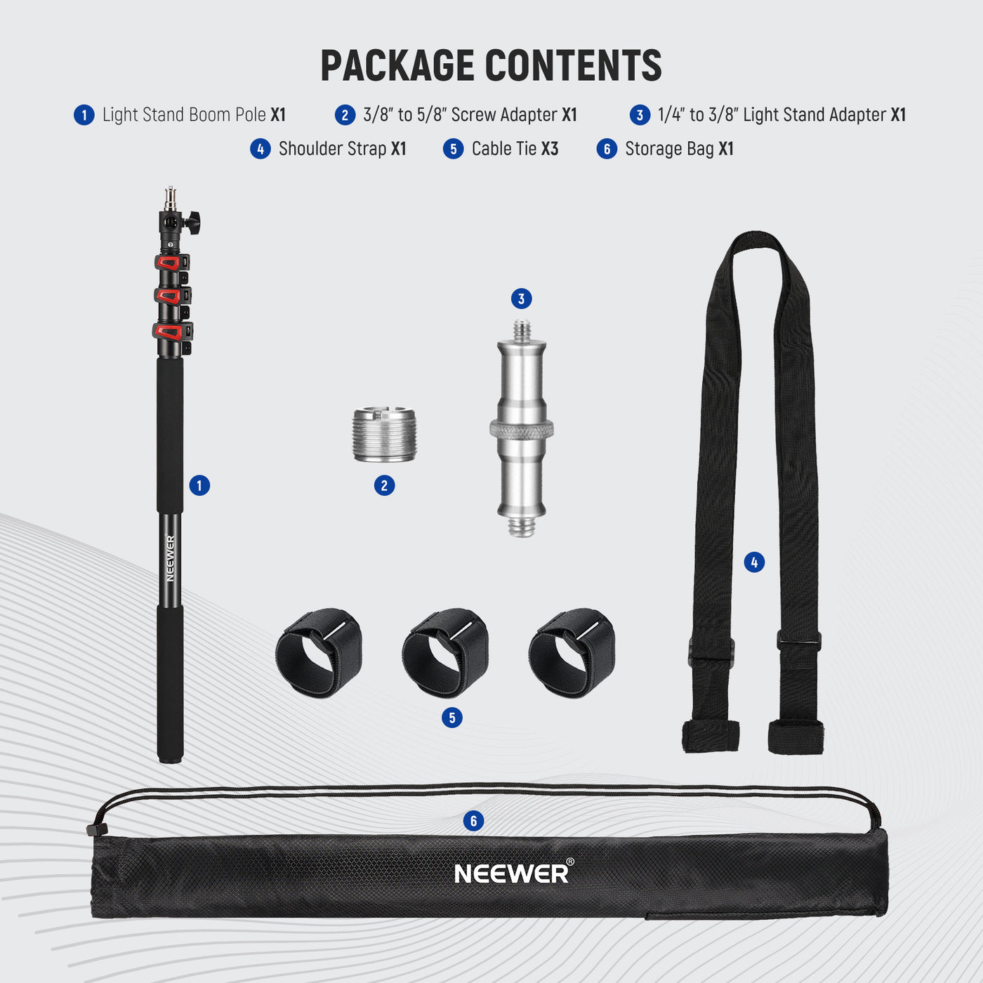 NEEWER MS-230C 7.5ft/230cm Boom Pole Stand - NEEWER