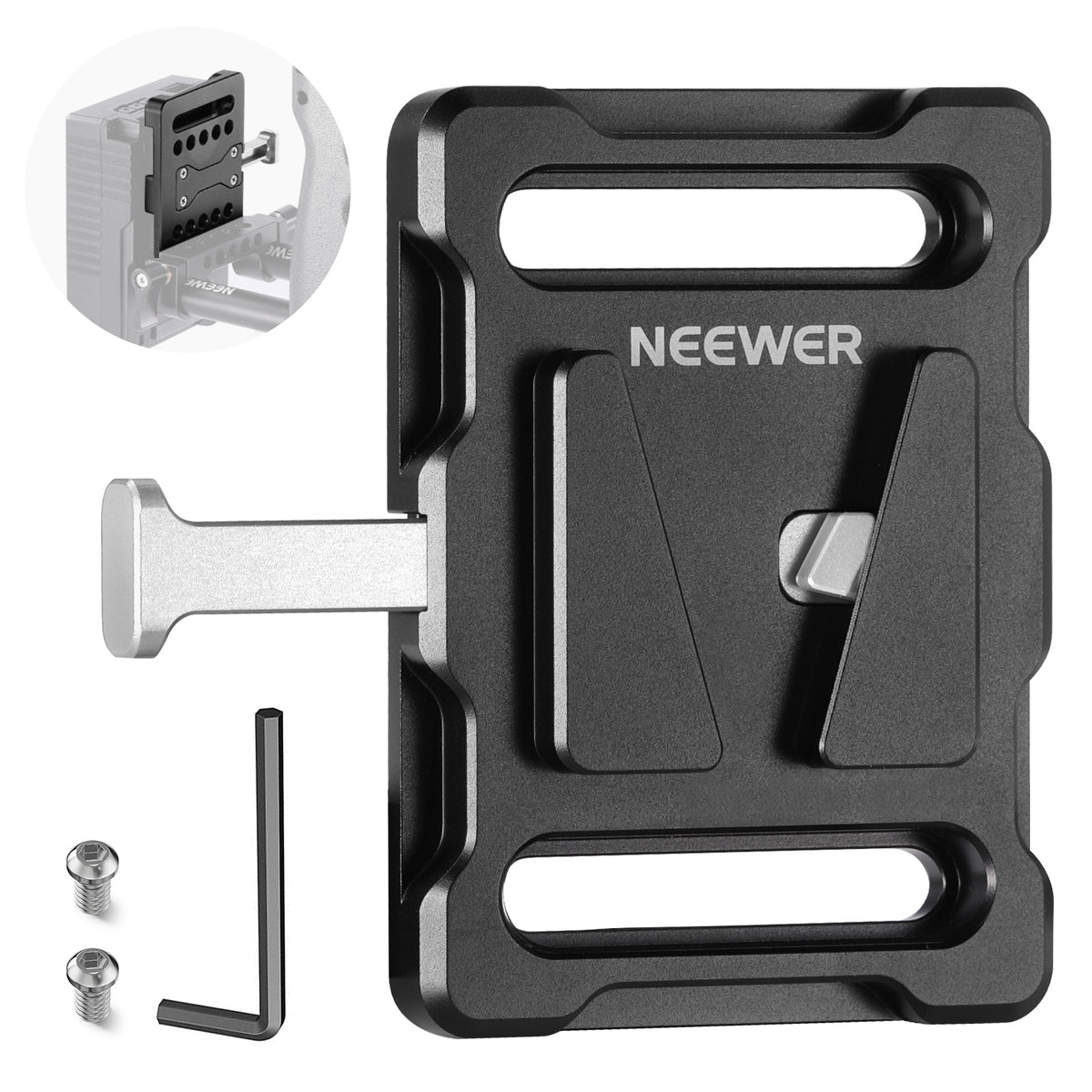 NEEWER PS005 Mini V Mount Battery Plate with 1/4" Threads