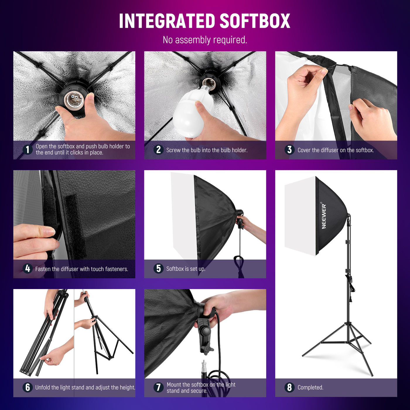 NEEWER NK800 RGB Softbox Lighting Kit with App Control - NEEWER