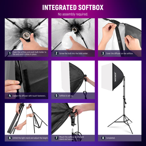 NEEWER NK800 RGB Softbox Lighting Kit with App Control - NEEWER