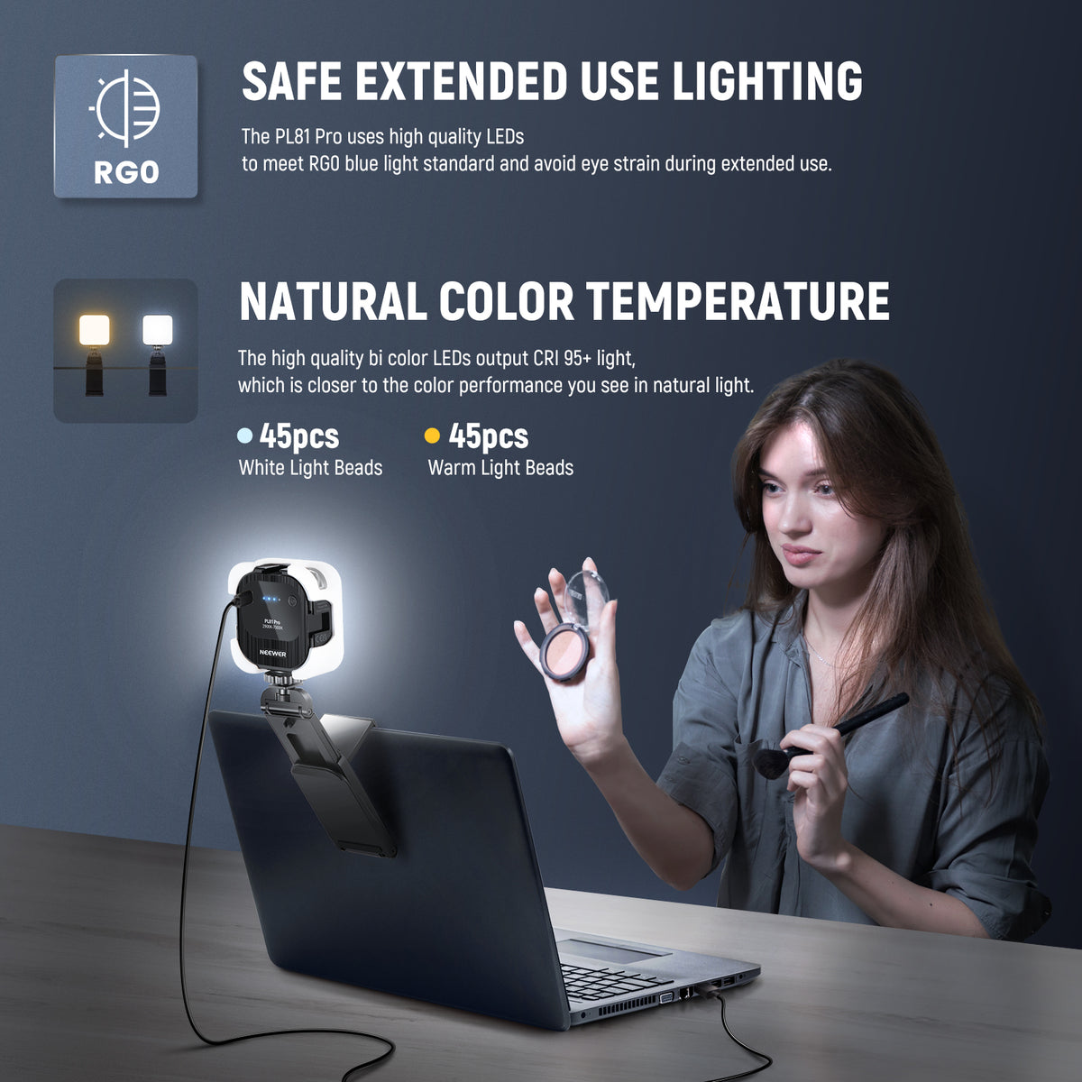 NEEWER PL81 PRO Professional LED Streaming Light - NEEWER