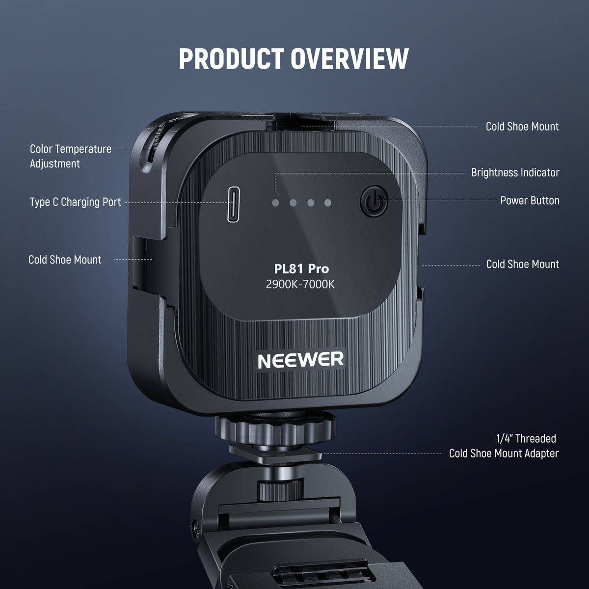 NEEWER PL81 PRO Professional LED Streaming Light - NEEWER