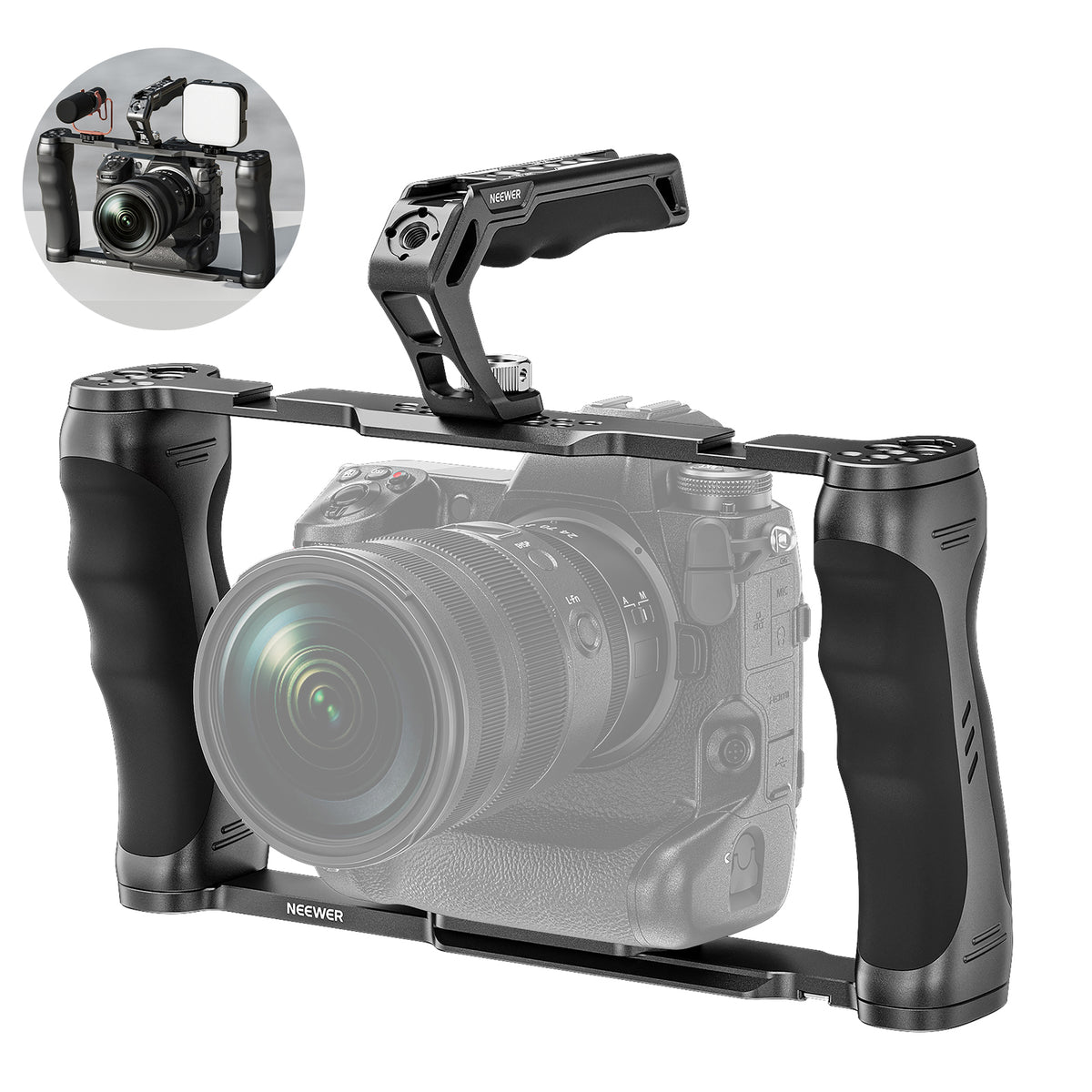 NEEWER CA016T Universal Camera Cage Rig with Dual Grips