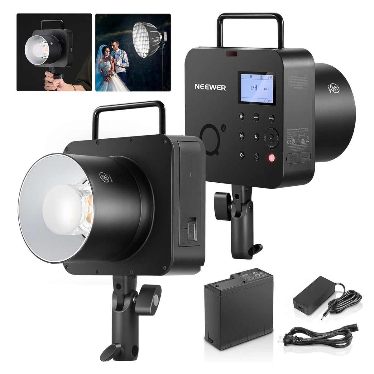 Q4 400Ws Studio Flash | Outdoor Strobe Light - NEEWER