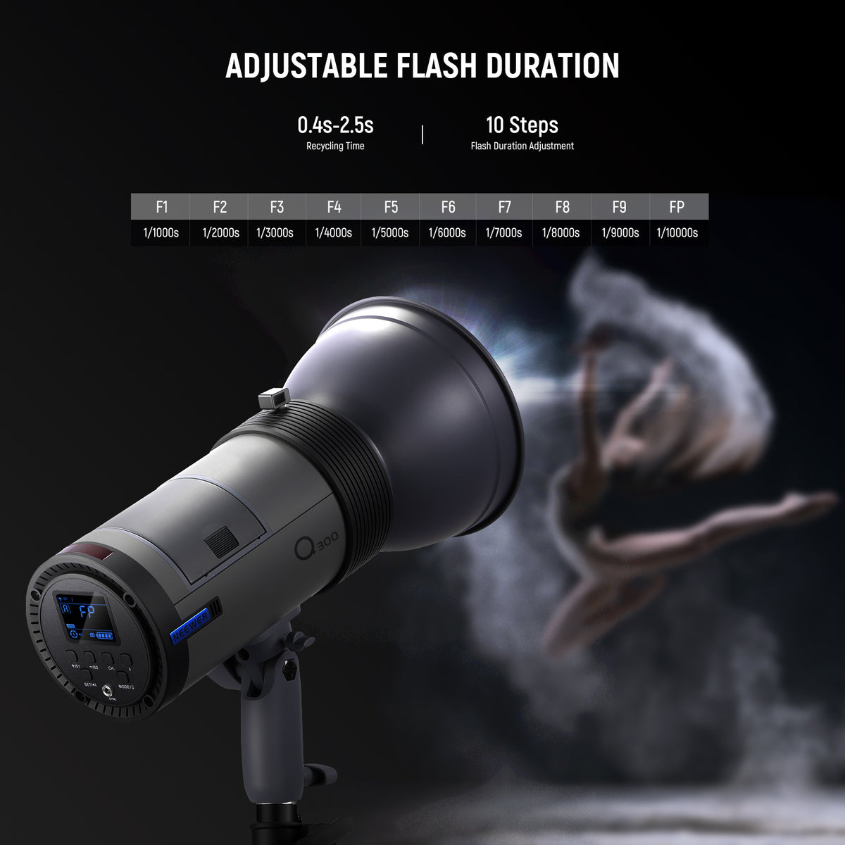 NEEWER Q300 Outdoor Strobe Light | Photography Flash