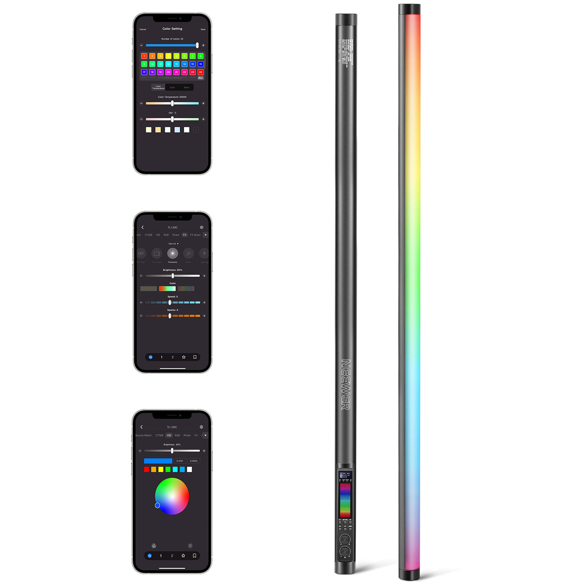 NEEWER TL120C Full Color Tube Light | RGB Light Stick