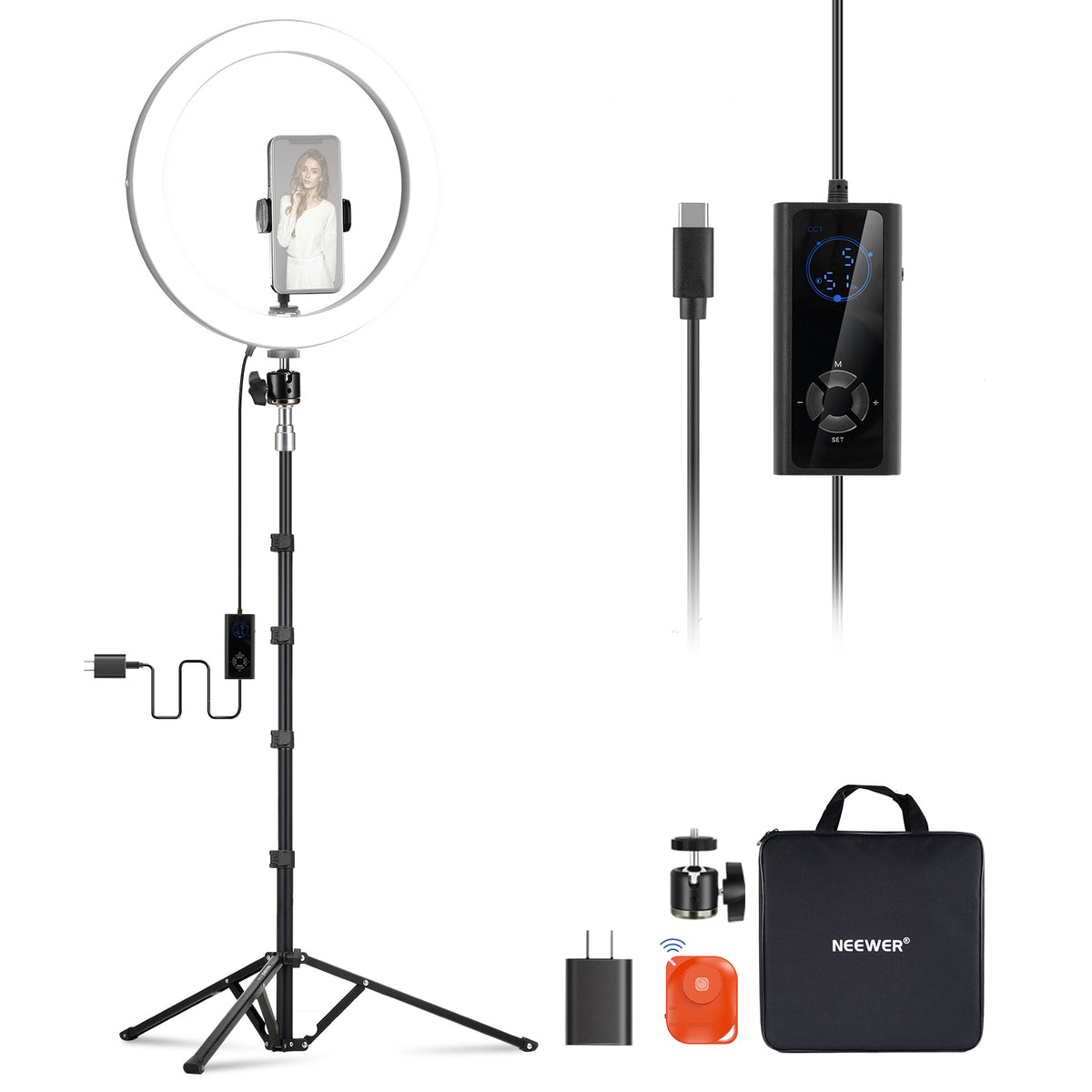 RH12B 12" 2900K-7000K Bi Color LED Ring Light Kit | Photo Light - NEEWER