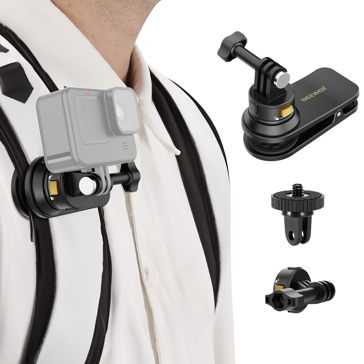 NEEWER Action Camera Backpack Strap Clip Mount - NEEWER