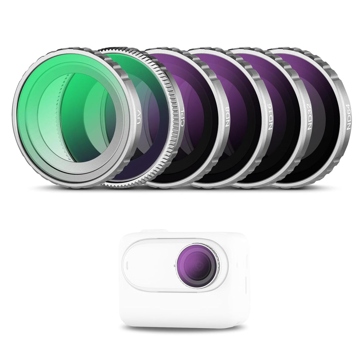 NEEWER UV & ND & CPL Lens Filter Set for Insta360 GO 3S