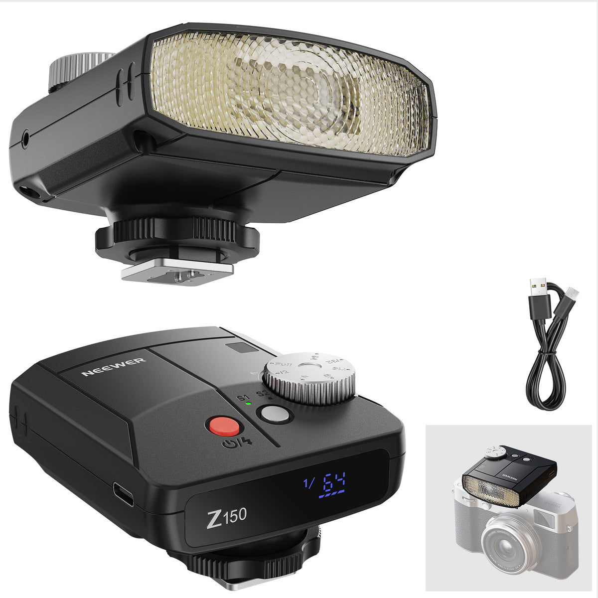NEEWER Z150 Mini Camera Flash | Retro Style Speedlite