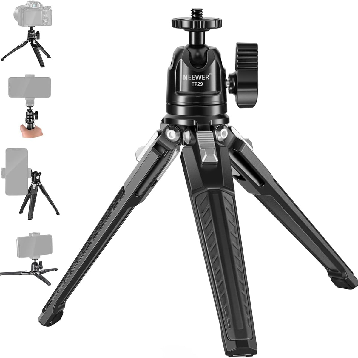 NEEWER TP29 Metal Tabletop Mini Tripod with Ball Head