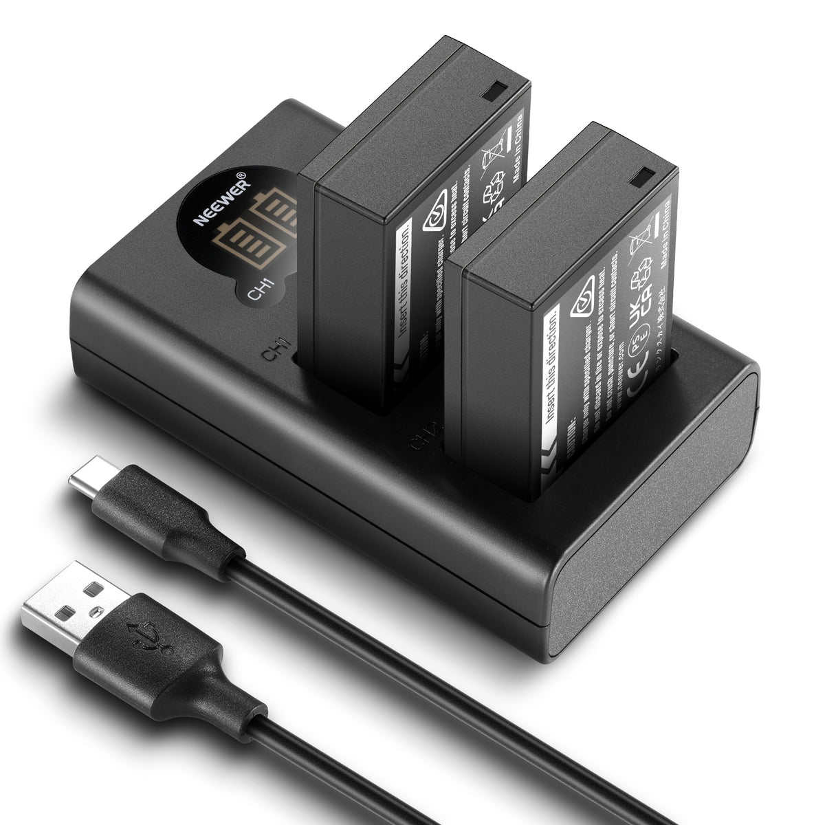 NEEWER 2 Pack 1140mAh NP-W126 Replacement Battery Charger - NEEWER