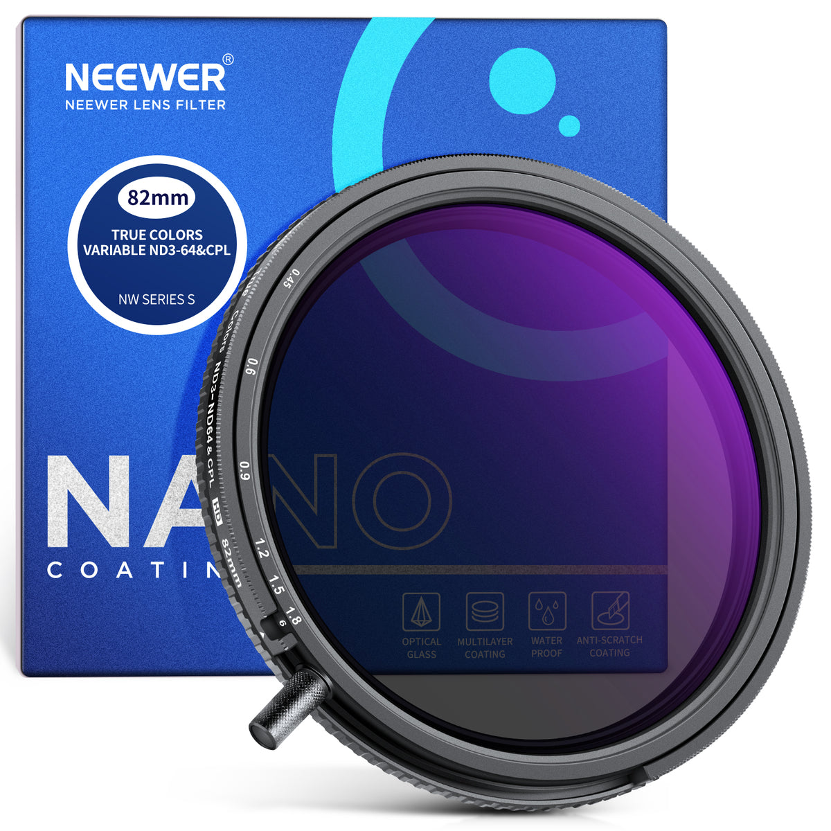 NEEWER ND3-64 True Colors Variable ND & CPL Filter