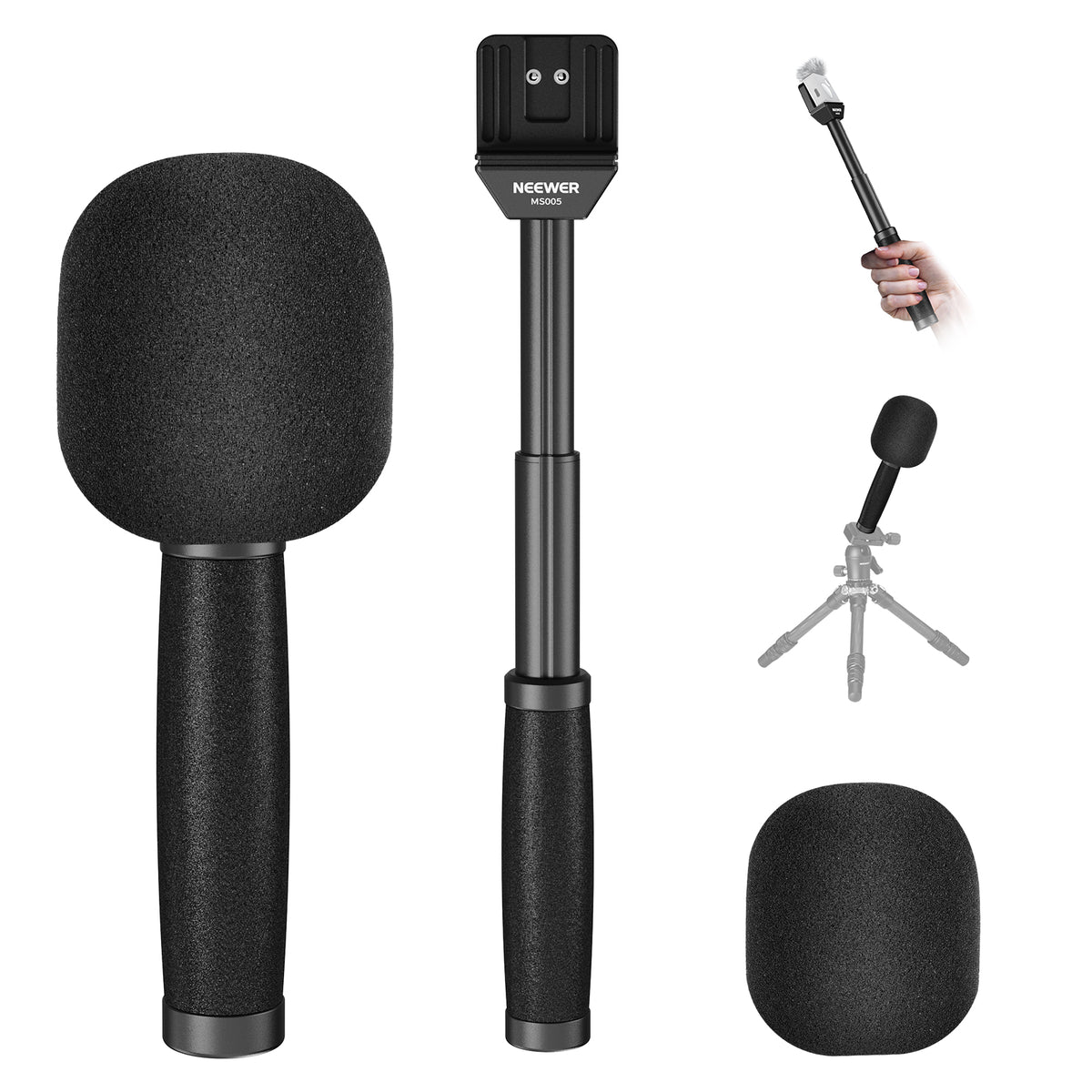 NEEWER MS005 13" Telescopic Lavalier Microphone Handle