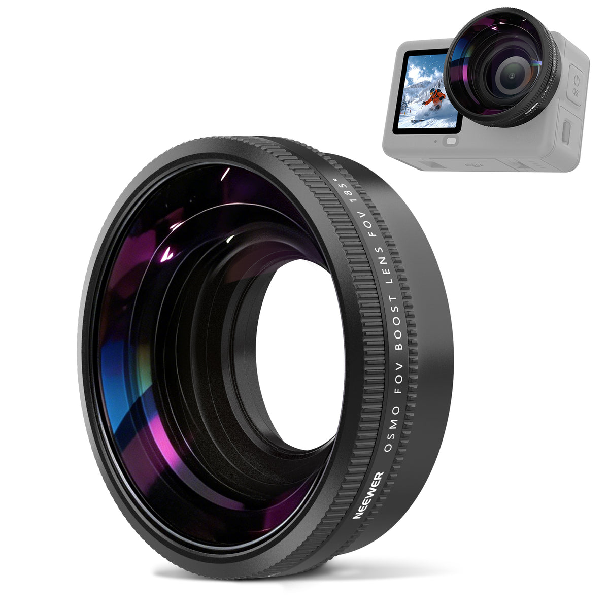 NEEWER FL-B52 185° Wide Angle Lens for DJI Osmo Action 6