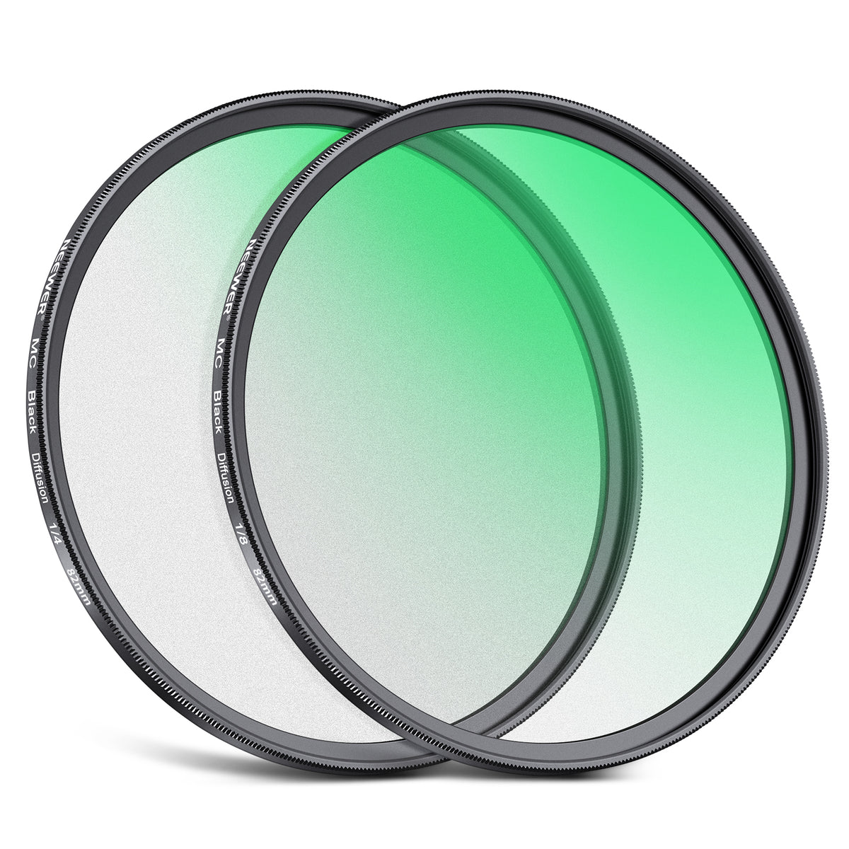 NEEWER 2 Pack 1/4 & 1/8 Black Diffusion Lens Filter Set - NEEWER