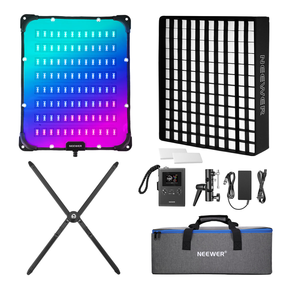 NEEWER FL100C Flexible Fabric LED RGB Video Light Kit