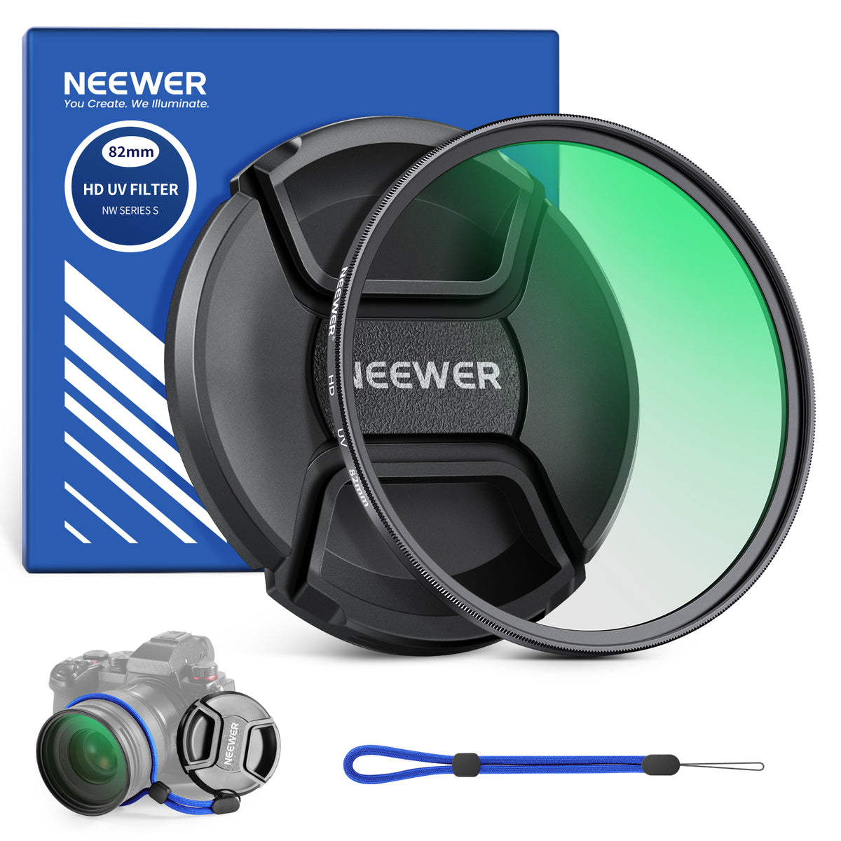 NEEWER MC UV Protection Filter with Lens Cap for Camera