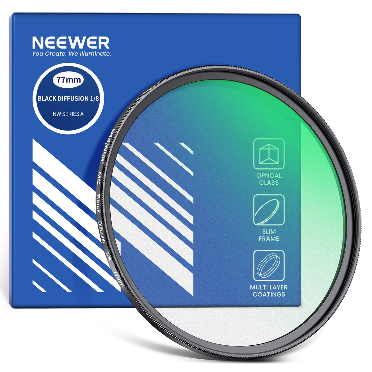 NEEWER 1/8 Black Diffusion Filter with Cinematic Effect