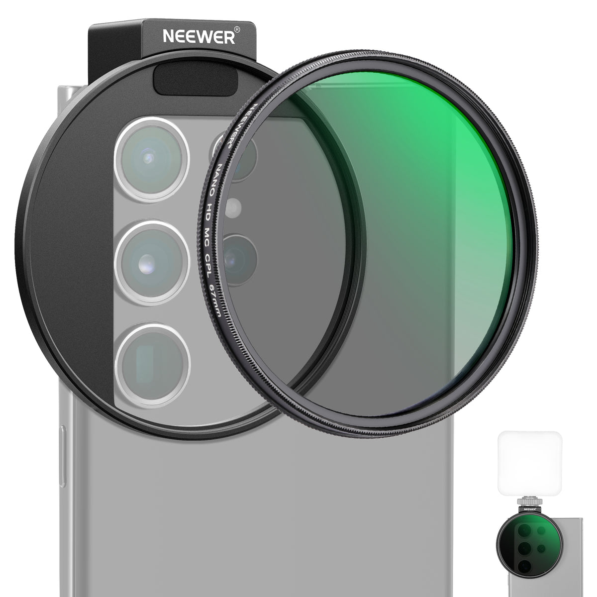 NEEWER FL-41 67mm CPL Filter for Phone | Phone Lens Filter