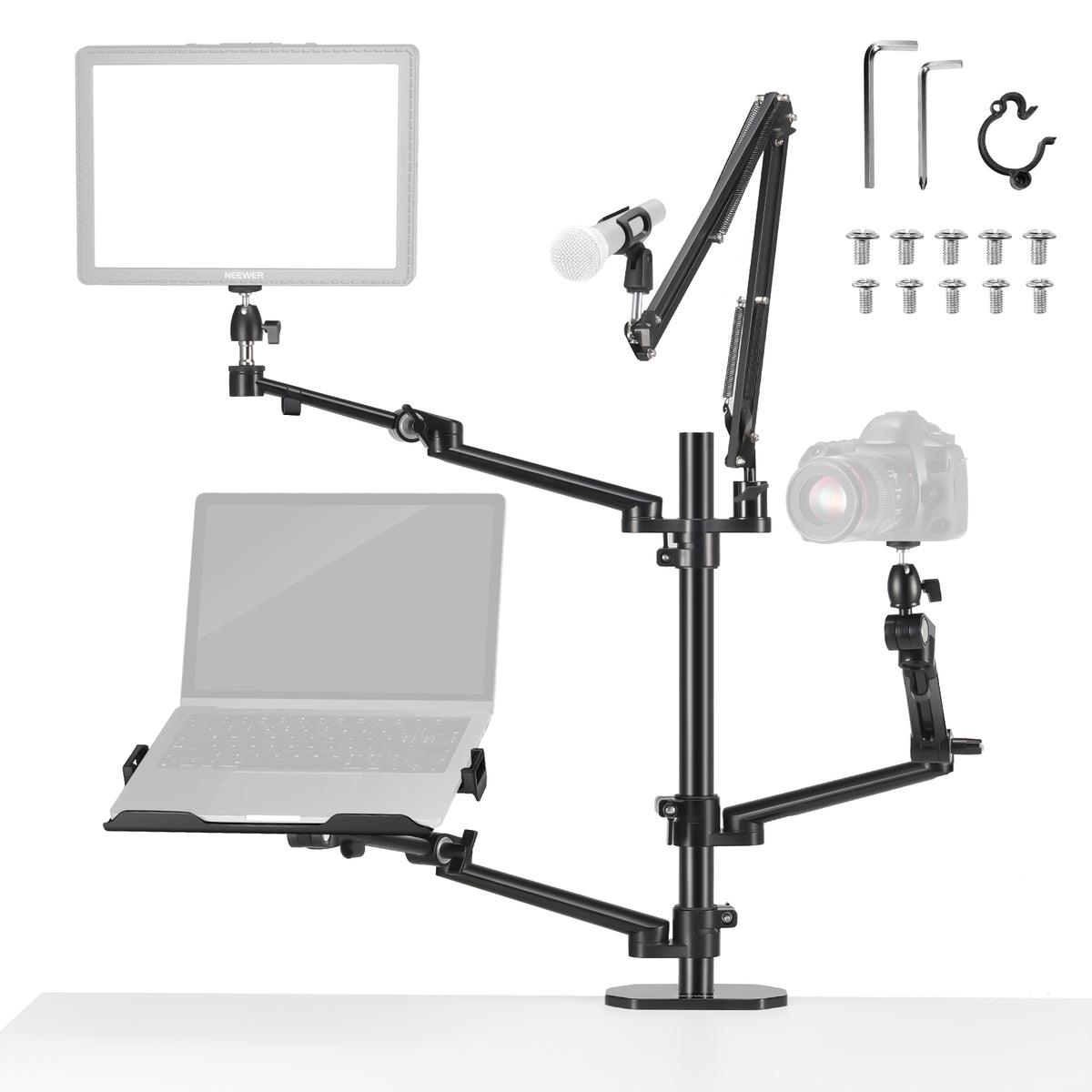NEEWER DS007 Overhead Camera Stand | Desktop Mount Rig