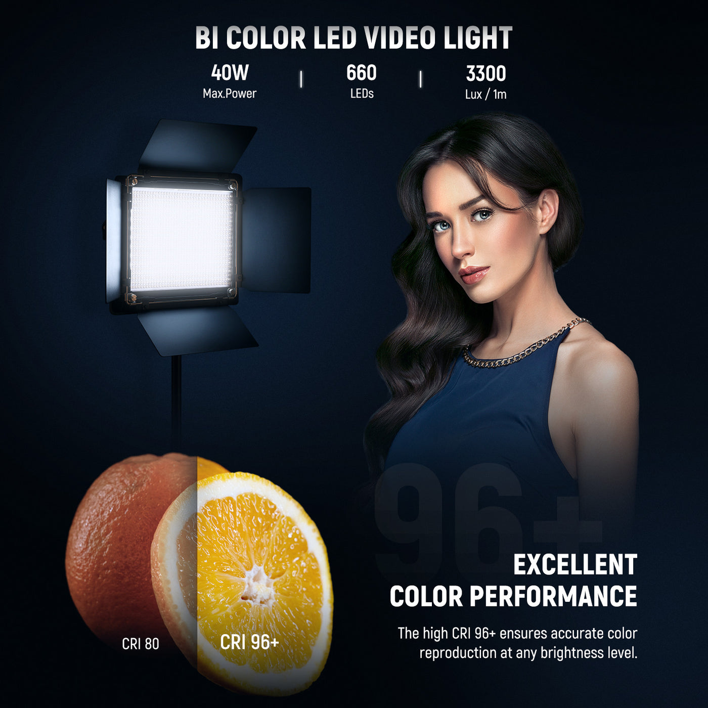 NEEWER NL660 Bi-Color Panel Light | LED Photography Light