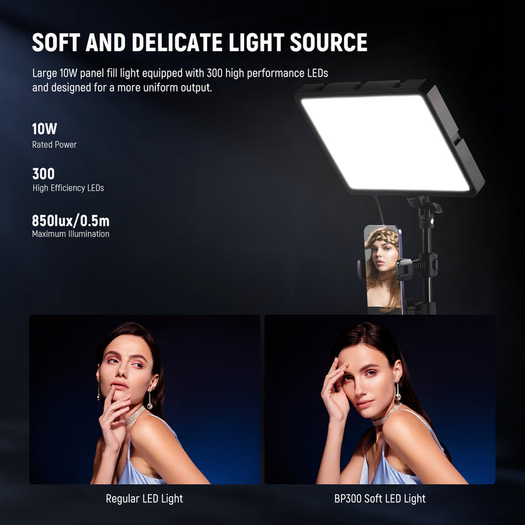 NEEWER BP300 Soft Bi-Color LED Panel Video Light Kit