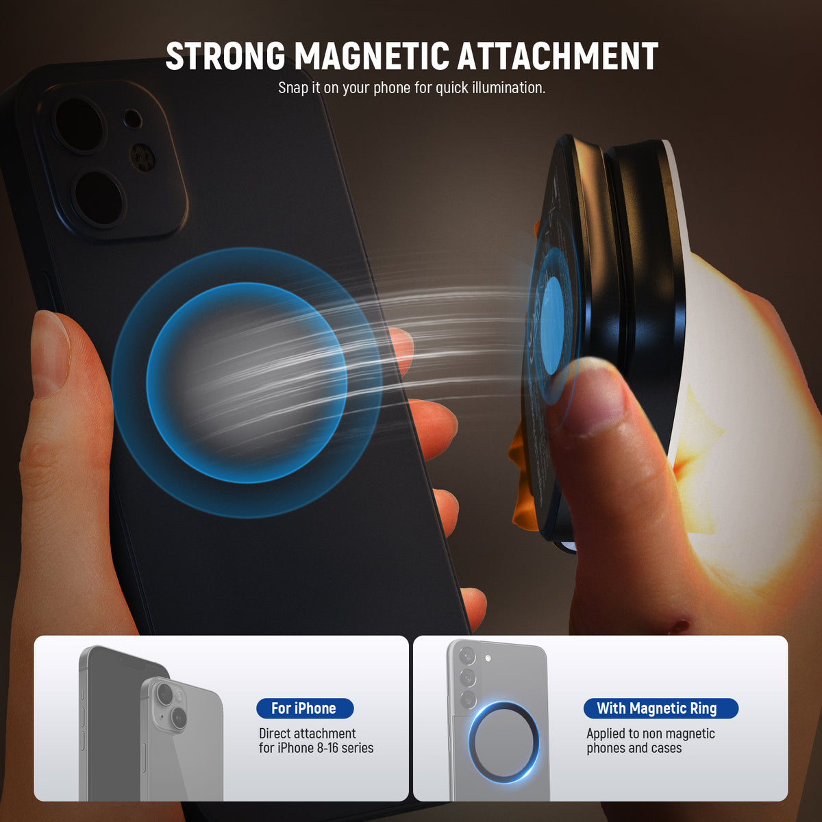 NEEWER NL48B Magnetic Selfie Light | Built-in HD Mirror