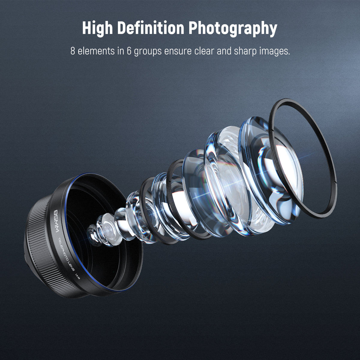NEEWER LS-59 85MM HD 2.5X Telephoto Lens for Phone