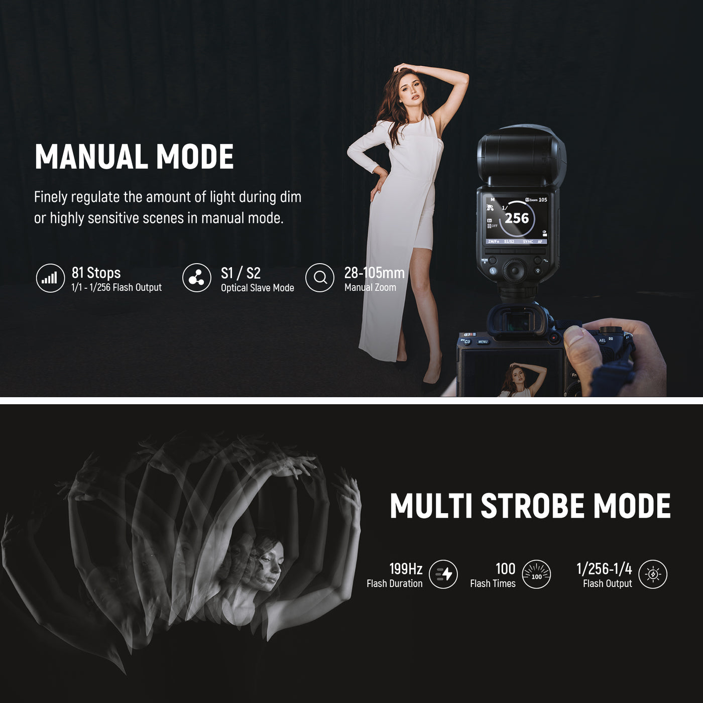 NEEWER Z2 Camera Flash Speedlite with Round Fresnel Head