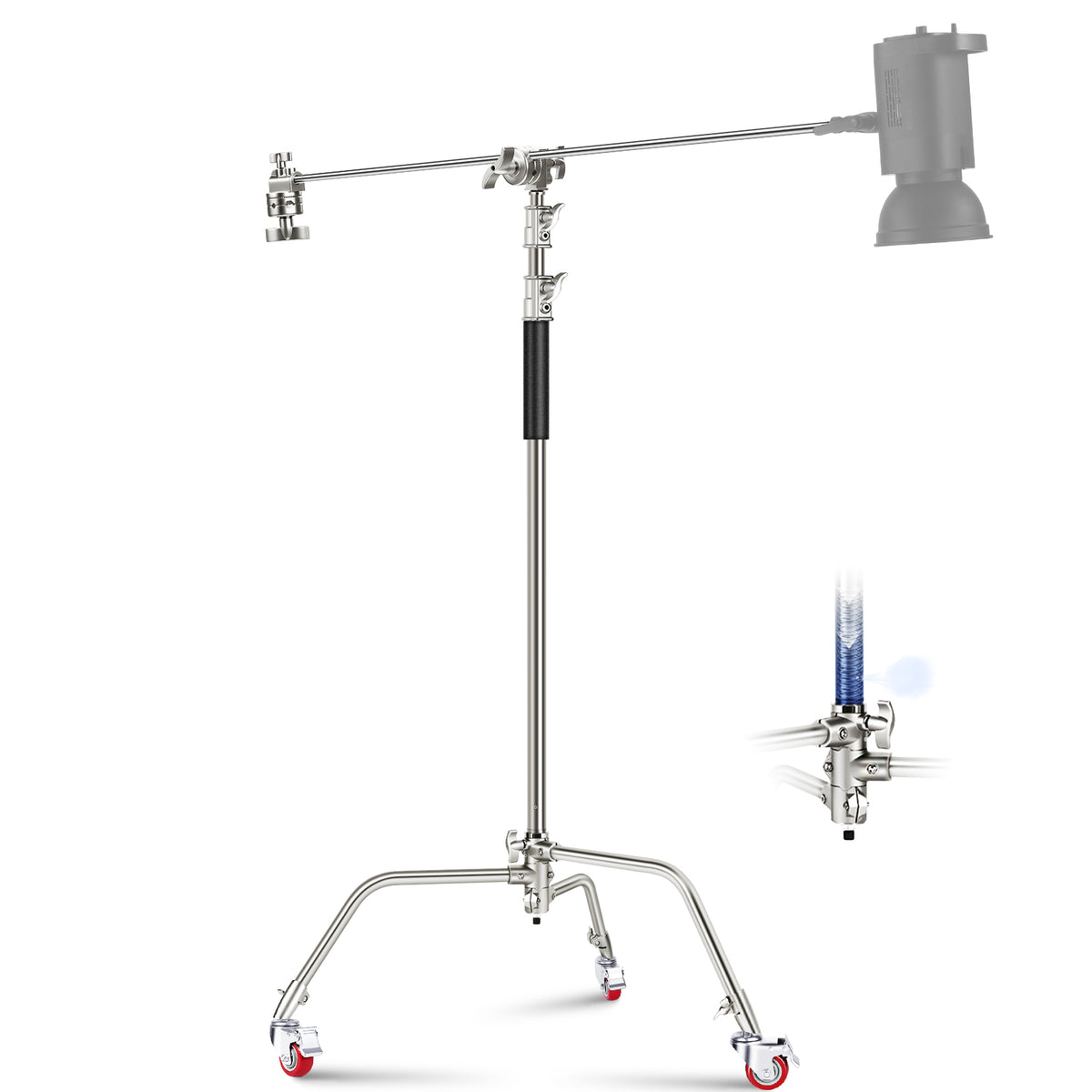 Pro 330cm Stainless Steel C Stand with Boom Arm - NEEWER