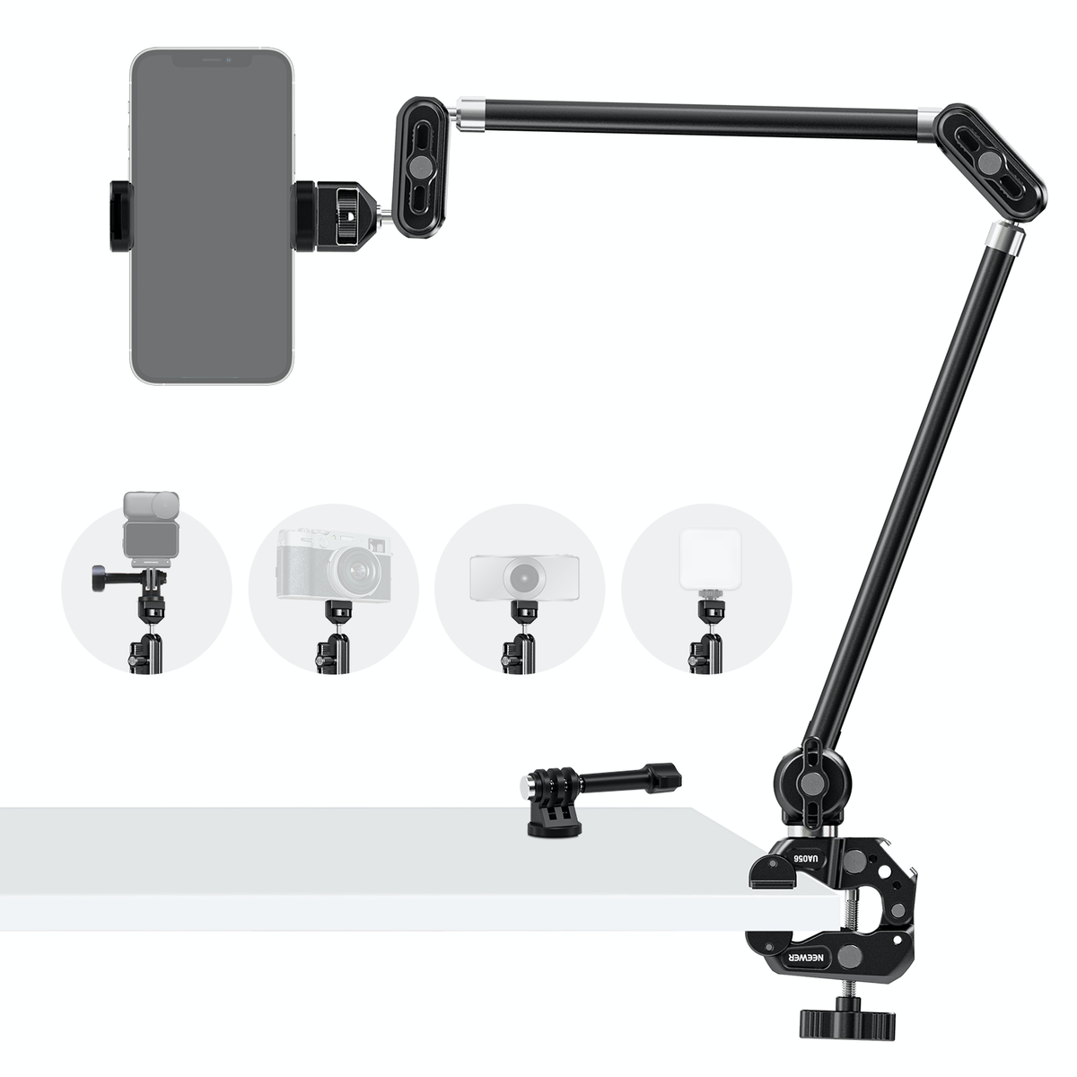 NEEWER UA056 Articulating Magic Arm with Super Clamp