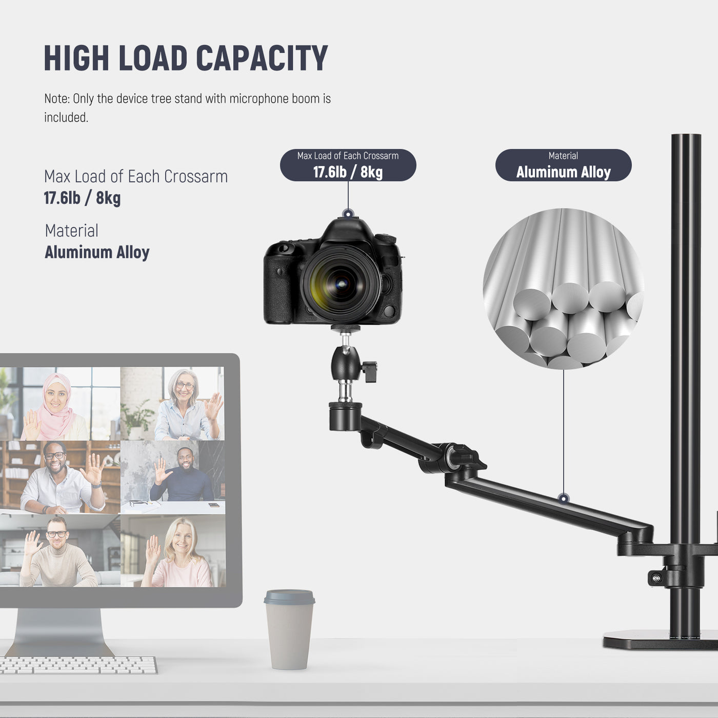 NEEWER DS007 Overhead Camera Stand | Desktop Mount Rig