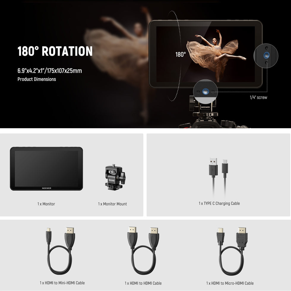 NEEWER F700 7" Touch Screen Field Monitor | Camera Monitor