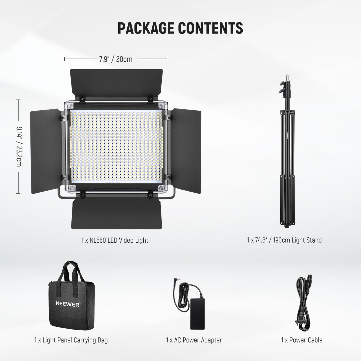 NEEWER NL660 Bi-Color Panel Light | LED Photography Light