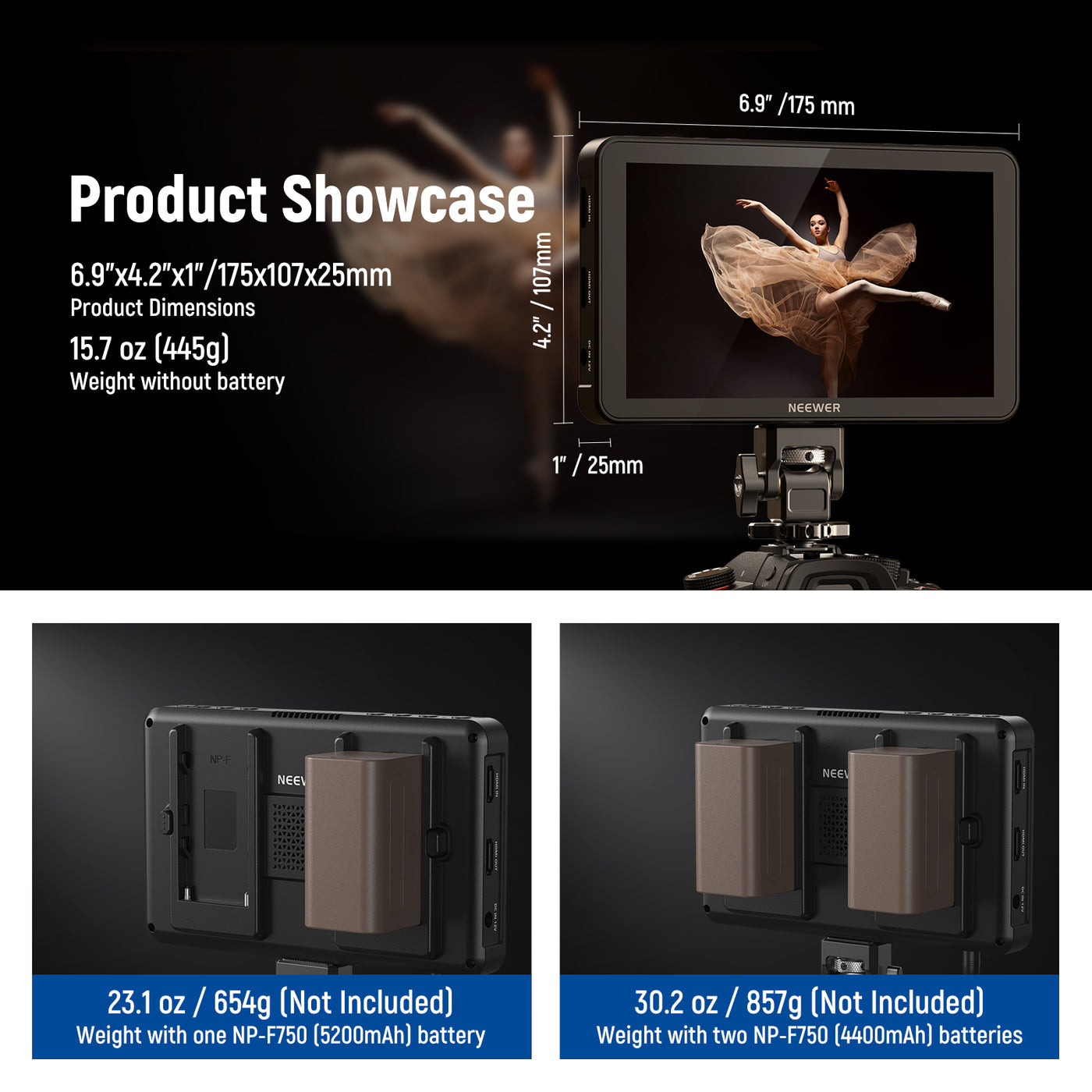 NEEWER F700 7" Touch Screen Field Monitor | Camera Monitor