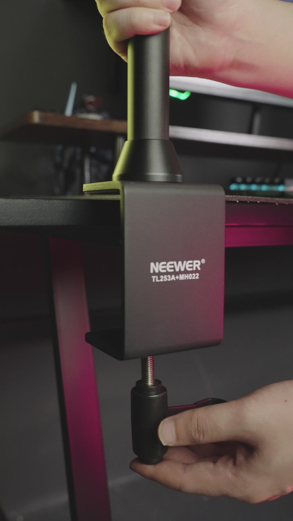 NEEWER TL253A+MH022 Upgraded Desktop Mount Stand Set