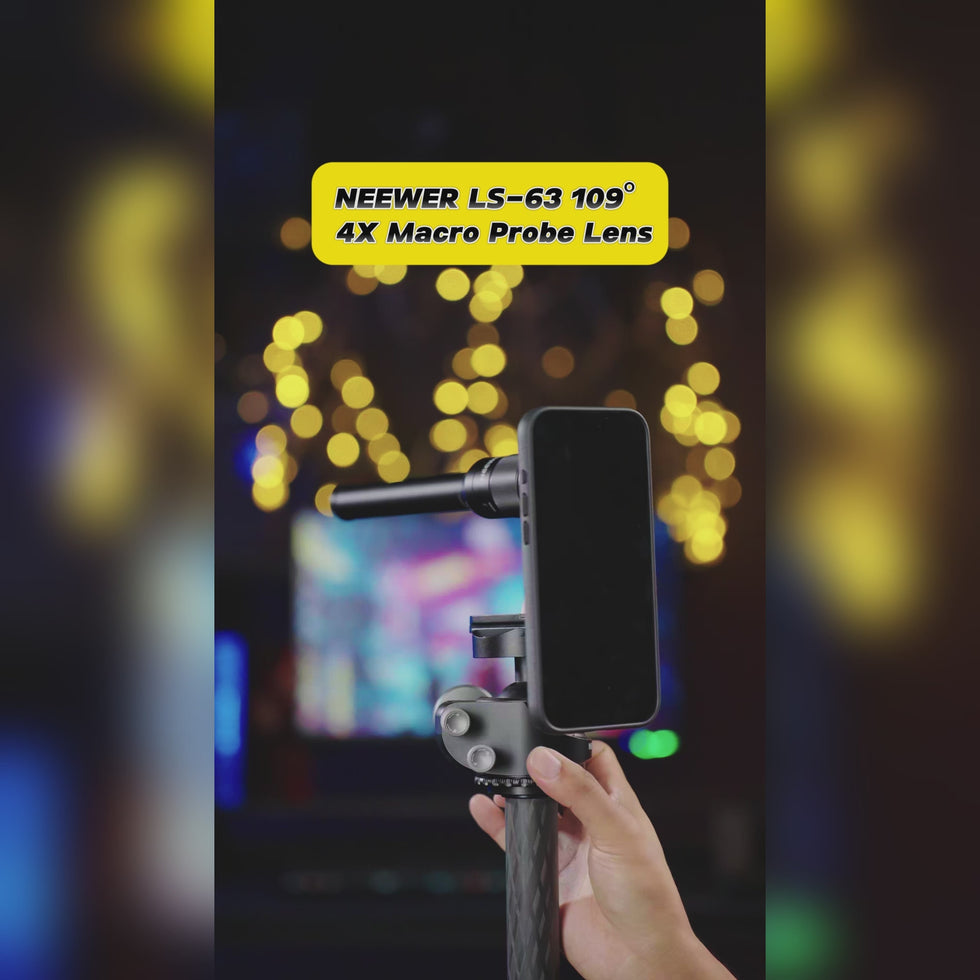 NEEWER LS-63 109° 16mm 4X Macro Probe Lens for Phone