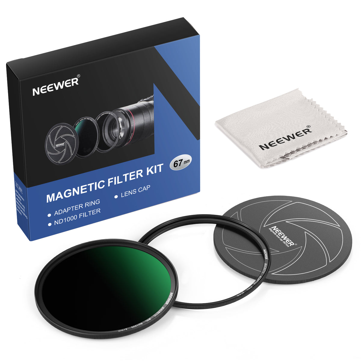 NEEWER 3-in-1 ND1000 Magnetic ND Lens Filter Kit