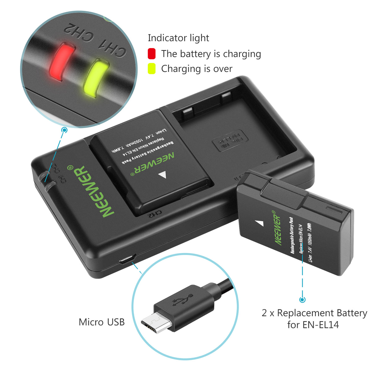 Nikon Batteries & Chargers – NEEWER