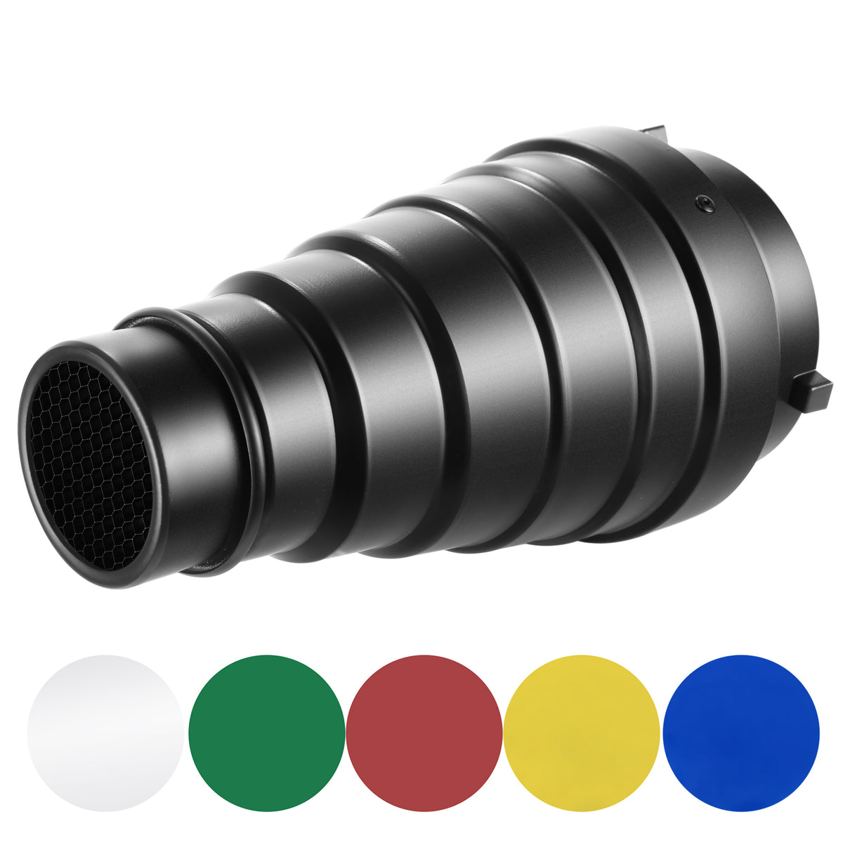 NEEWER Aluminium Alloy Conical Snoot Kit with Honeycomb Grid - NEEWER