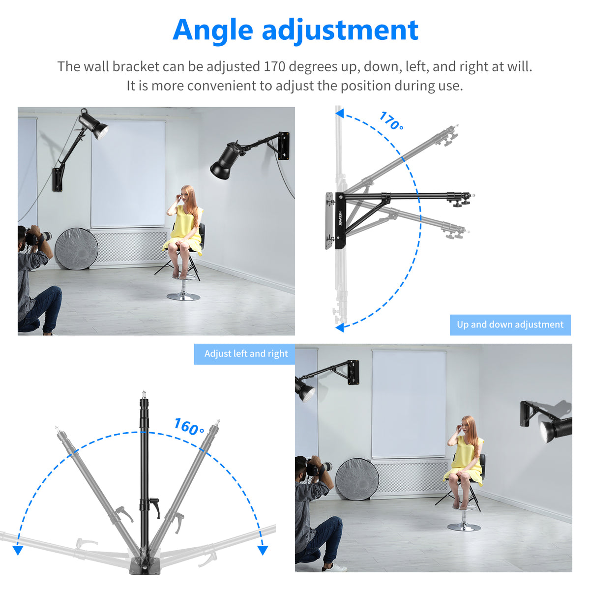 NEEWER 130cm Wall Mounting Triangle Boom Arm - NEEWER