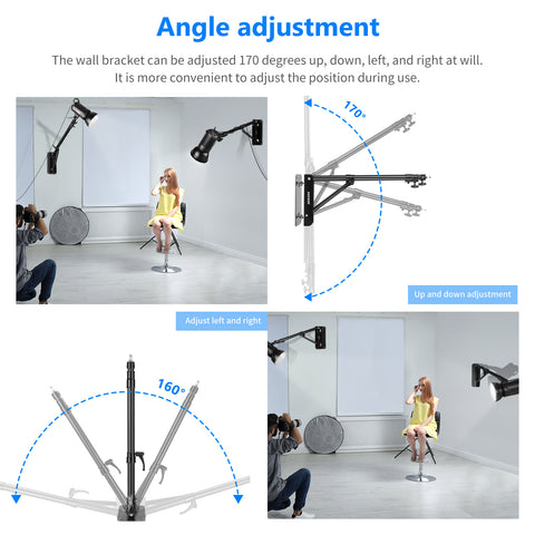 NEEWER 130cm Wall Mounting Triangle Boom Arm - NEEWER